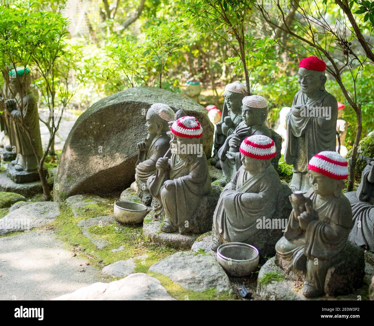 Statues of the original followers of Buddha (called Shaka Nyorai in ...