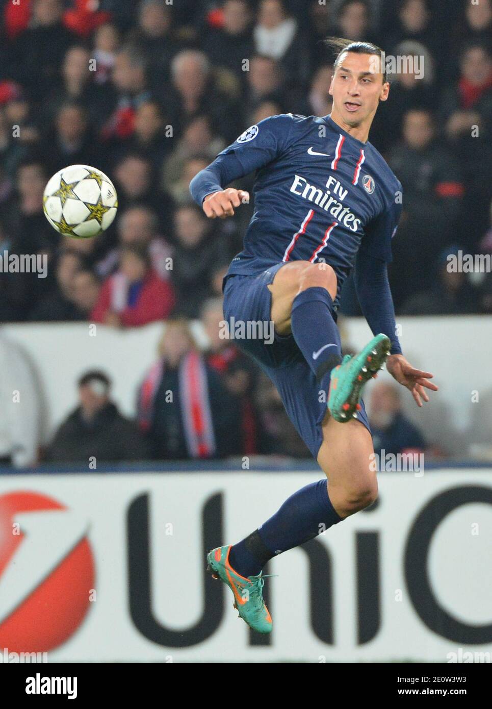 PSG's Zlatan Ibrahimovic during the UEFA Champion League soccer match ...