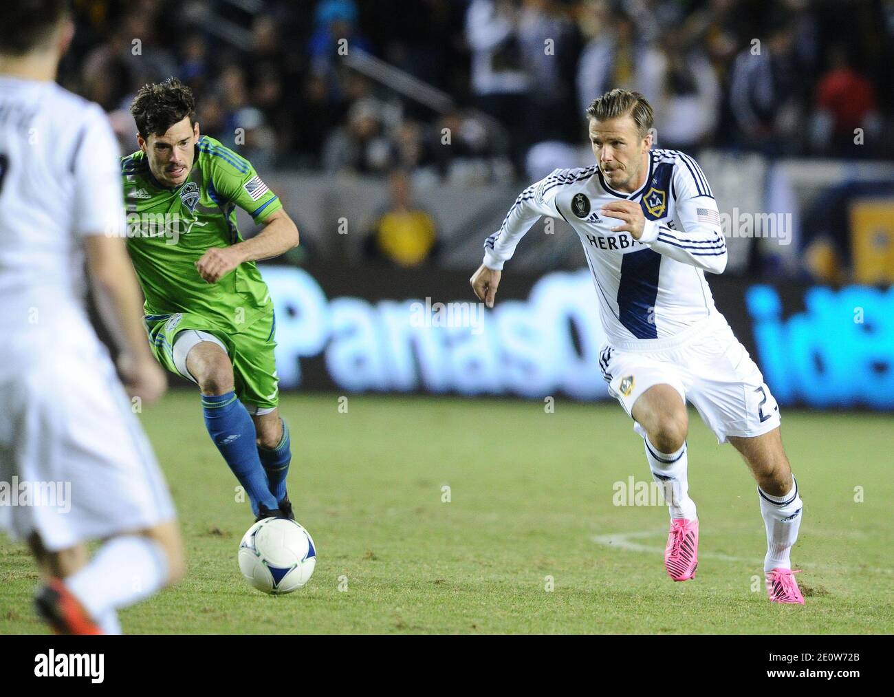 David Beckham in action during Leg One of the Western Conference ...