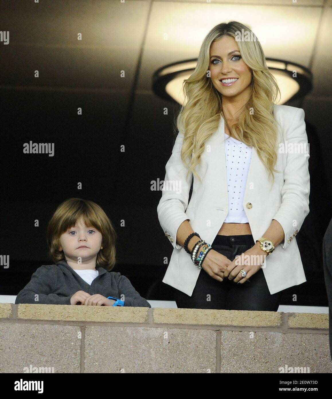Claudine Keane and her son Robert Keane Jr. attend a MLS Los Angeles ...