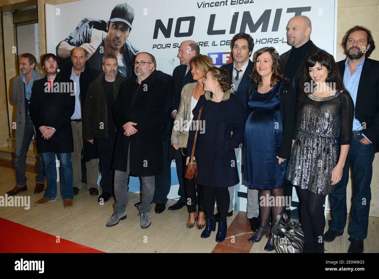 Cast members attending the premiere of TF1's new TV series 'No Limit ...