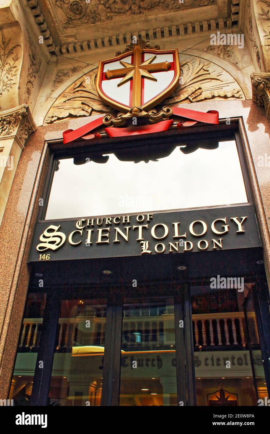 The entrance of Church of Scientology -religious organization on Queen ...