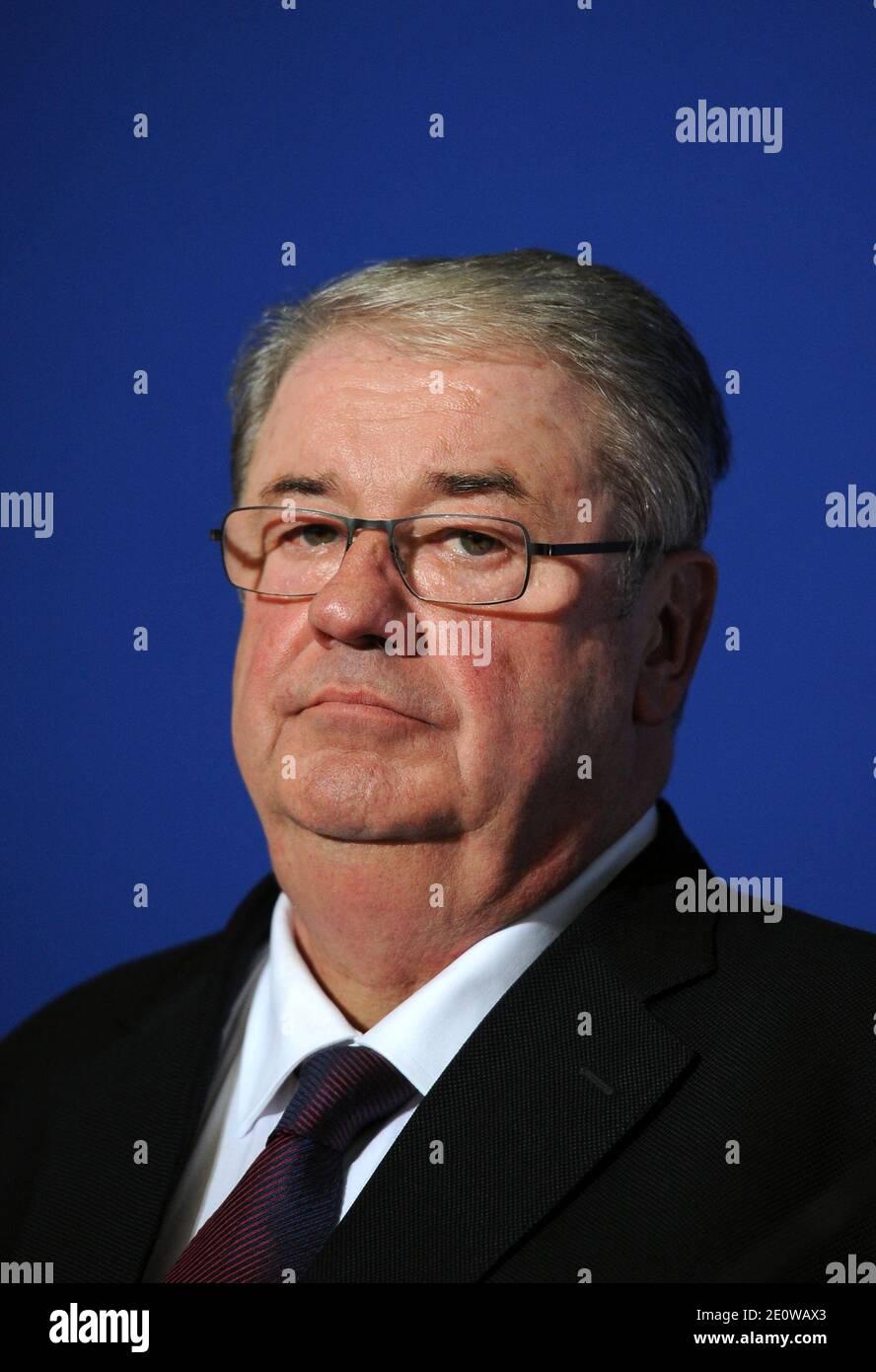 18th Paris arrondissement Mayor Daniel Vaillant during a press ...