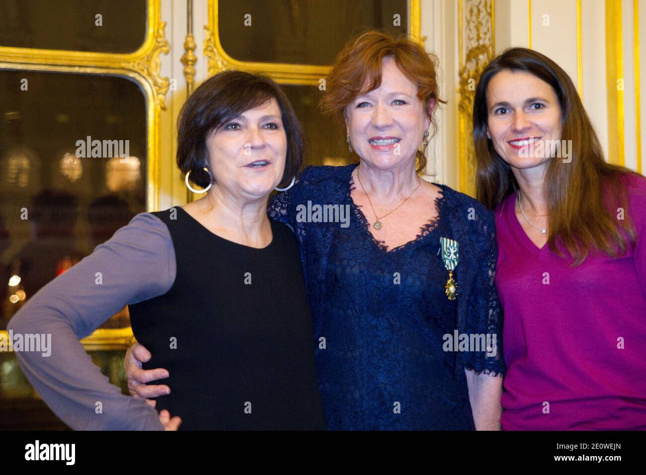 Minister Marie-Arlette Carlotti, Eva Darlan who is awarded 'Officier de ...