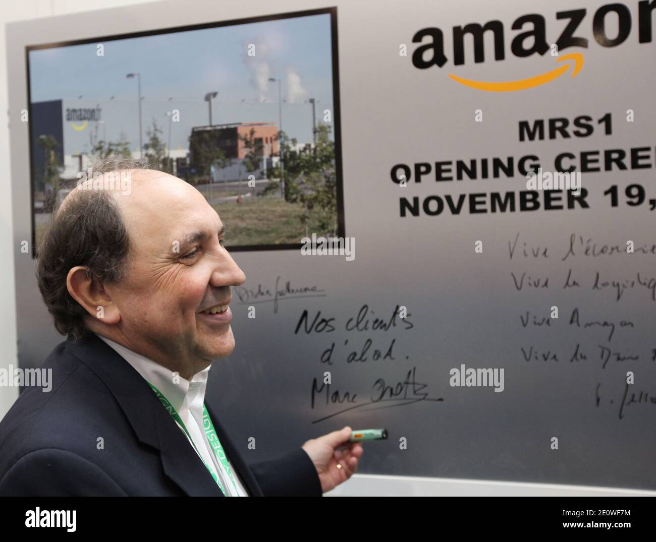 Amazon vice chairman Marc Onetto inaugurates the Amazon logistics ...