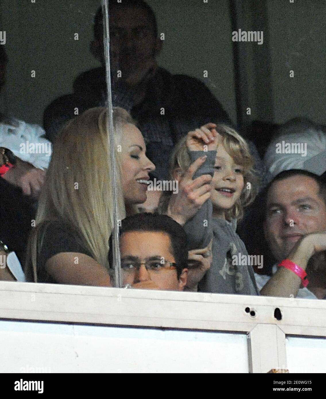 Zlatan Ibrahimovic's wife Helena Seger during the French First League ...