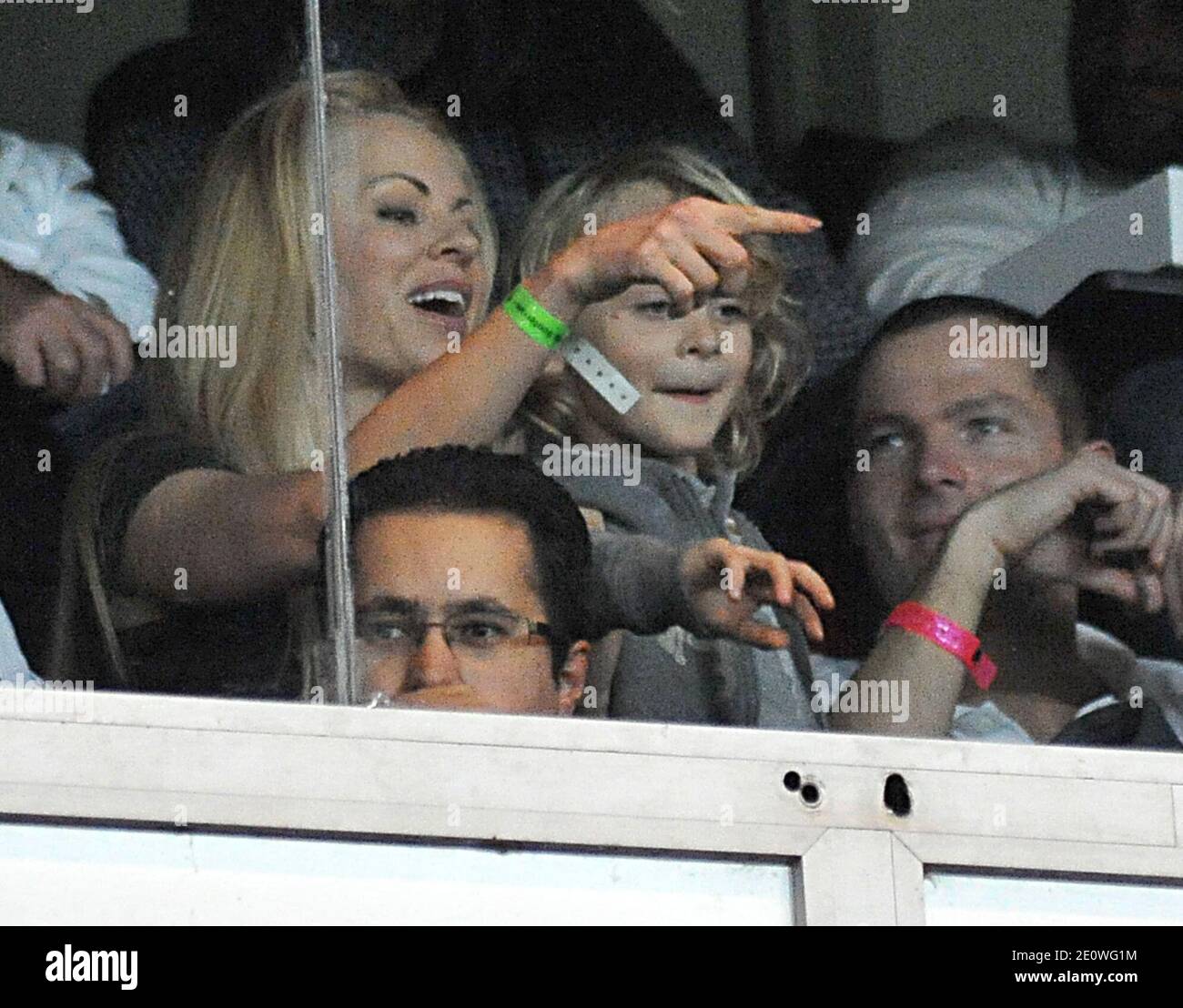 Zlatan Ibrahimovic's wife Helena Seger during the French First League ...
