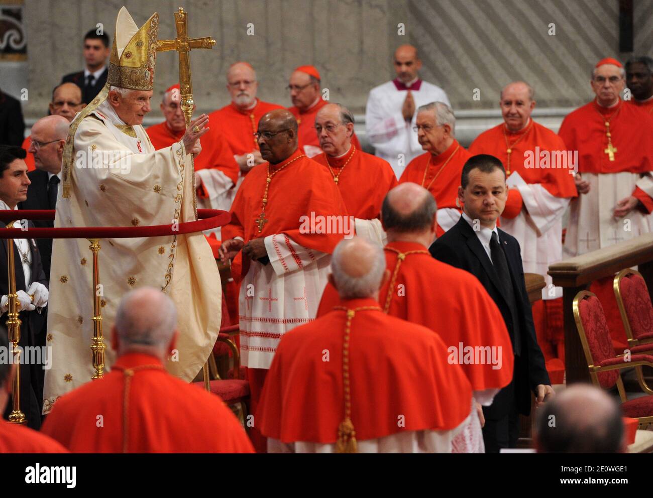 Pope Benedict XVI celebrates a Holy mass with new cardinals on November ...
