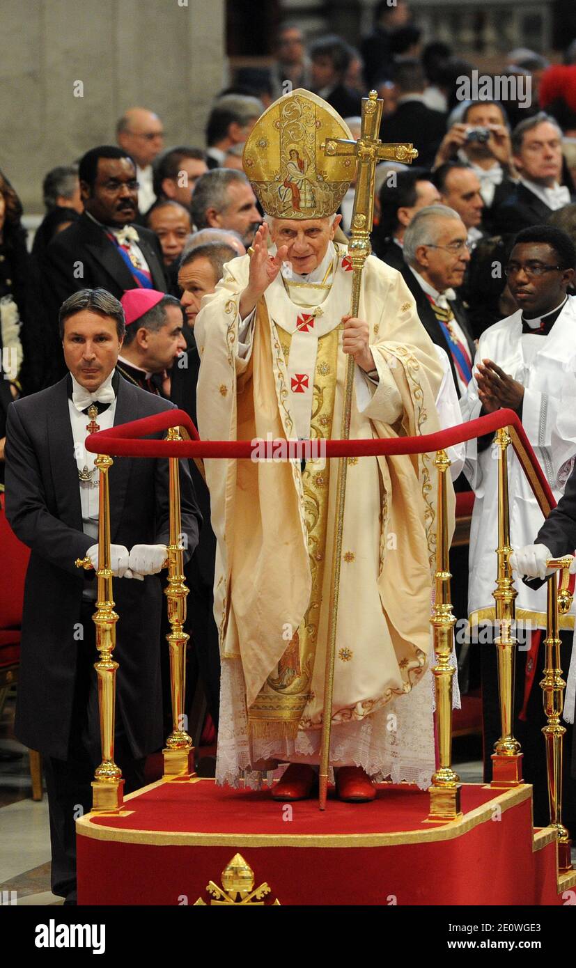 Pope Benedict XVI celebrates a Holy mass with new cardinals on November ...
