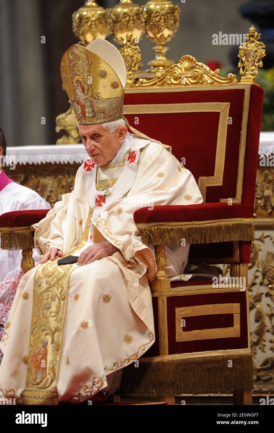 Pope Benedict XVI celebrates a Holy mass with new cardinals on November ...