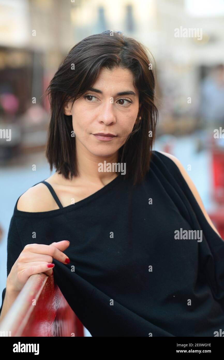 Moroccan Belgian actress Lubna Azabal poses as she participates in the ...