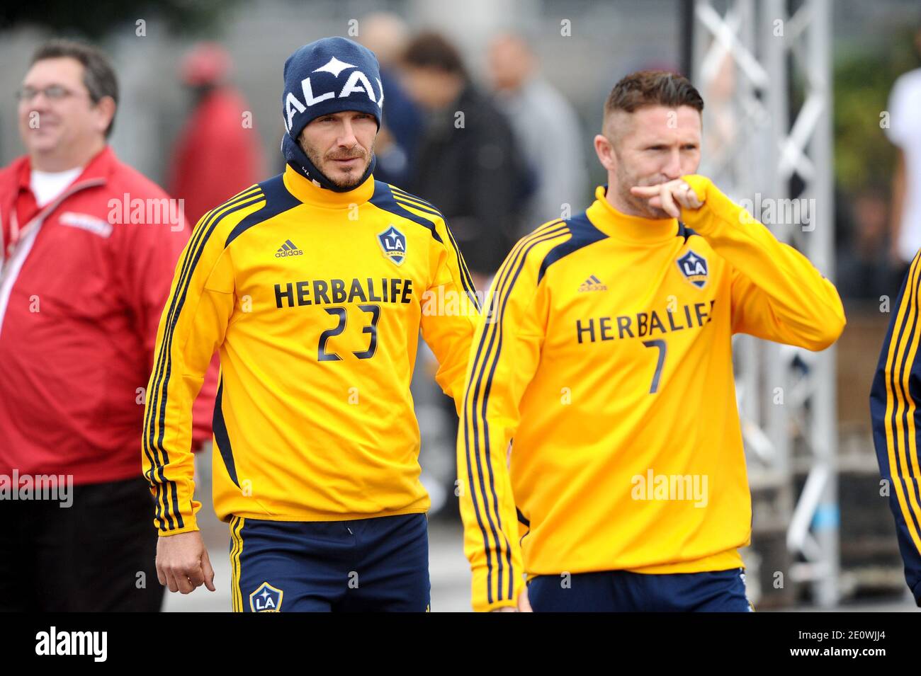 David beckham arriving hi-res stock photography and images - Alamy