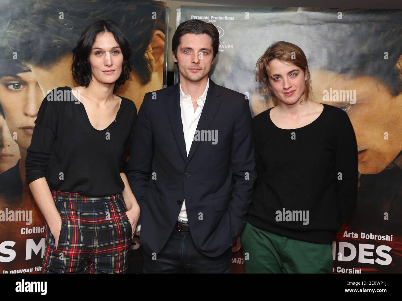 (L-R) Clotilde Hesme, Raphael Personnaz and Adele Haenel attending the ...