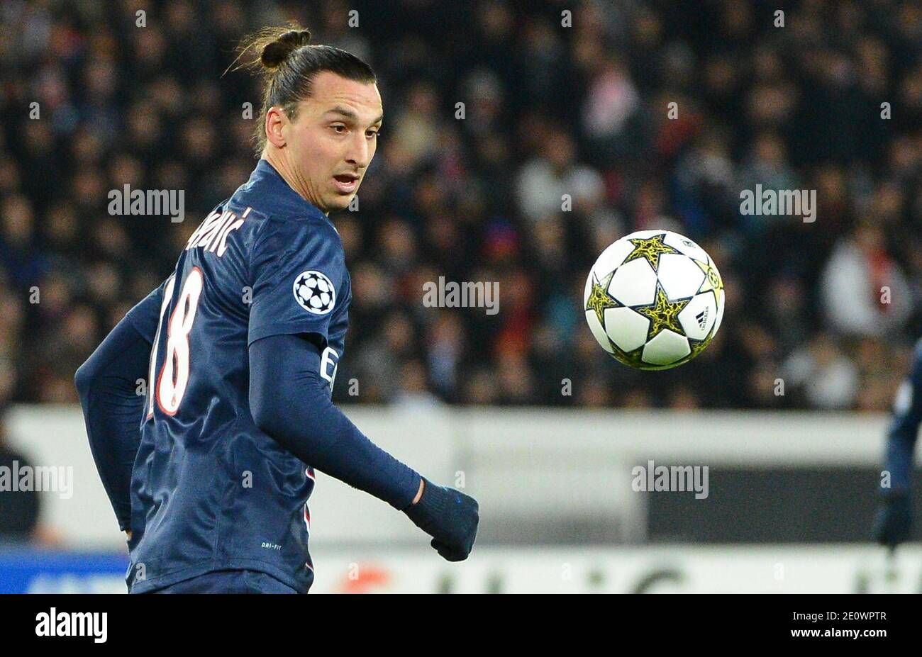 PSG' Zlatan Ibrahimovic during the UEFA Champions League soccer match ...