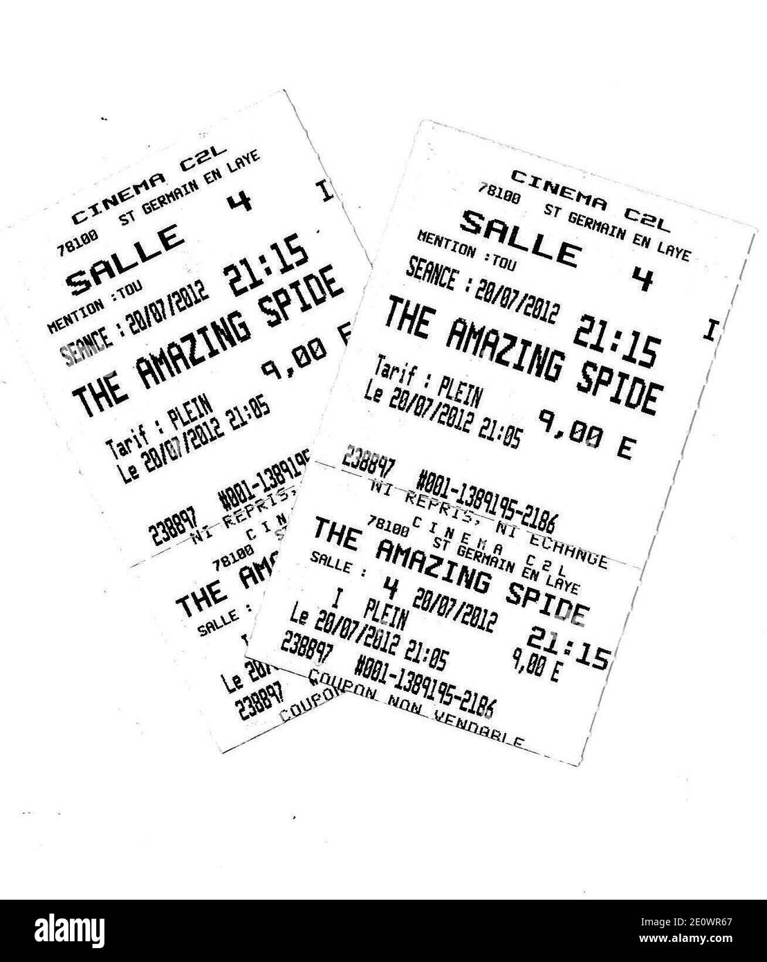 Illustration of Cinema and Concert Ticket. Paris, France on December 5 ...