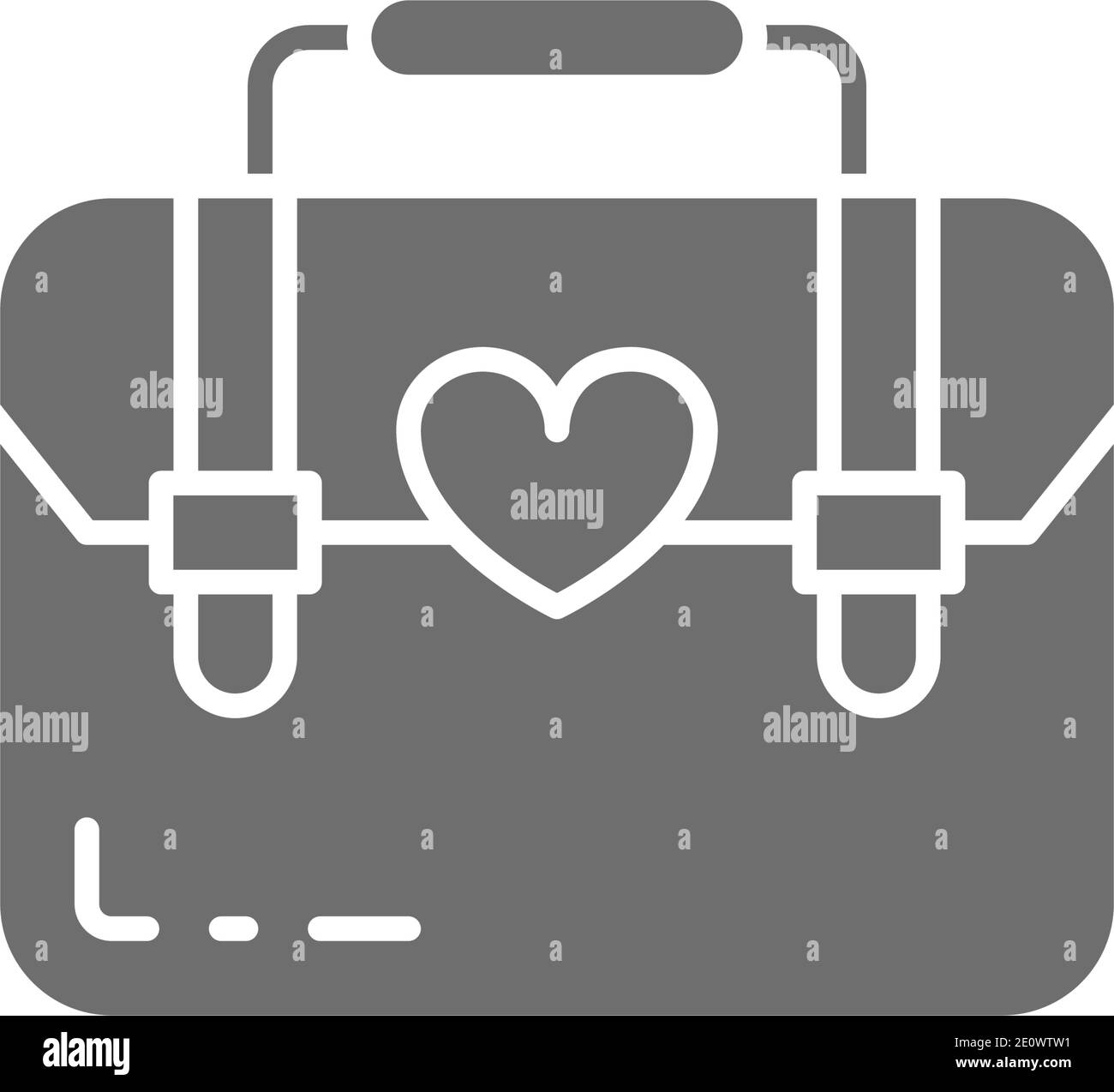 Vector women bag, female briefcase grey icon Stock Vector Image & Art ...