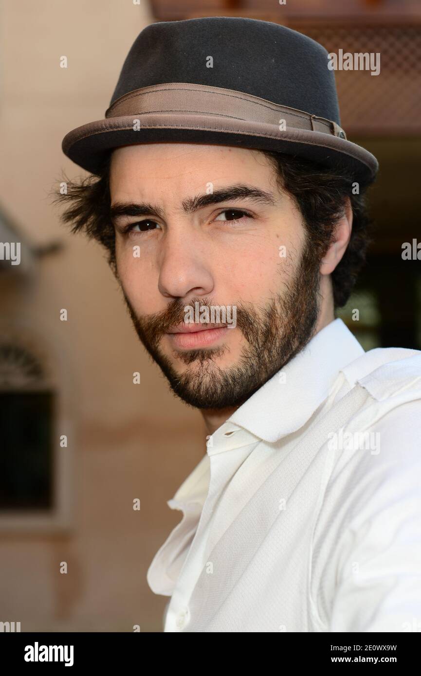 French actor Tahar Rahim poses as he attends 9th Dubai International ...