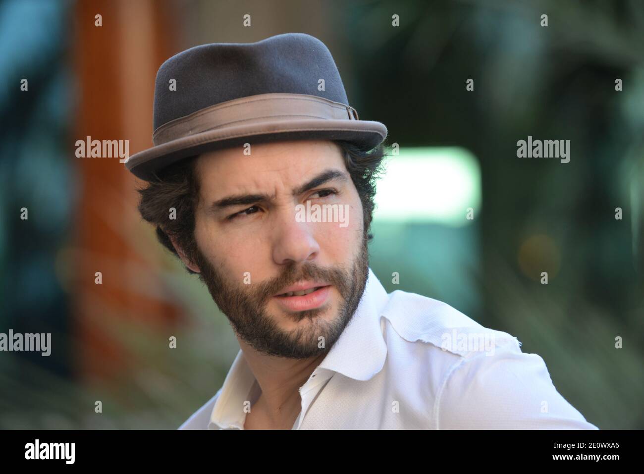 French actor Tahar Rahim poses as he attends 9th Dubai International ...