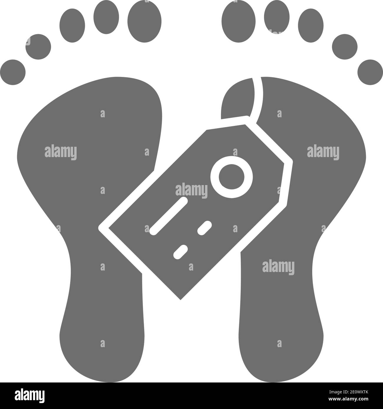Feet with tag, morgue, dead body gray icon Stock Vector Image & Art - Alamy