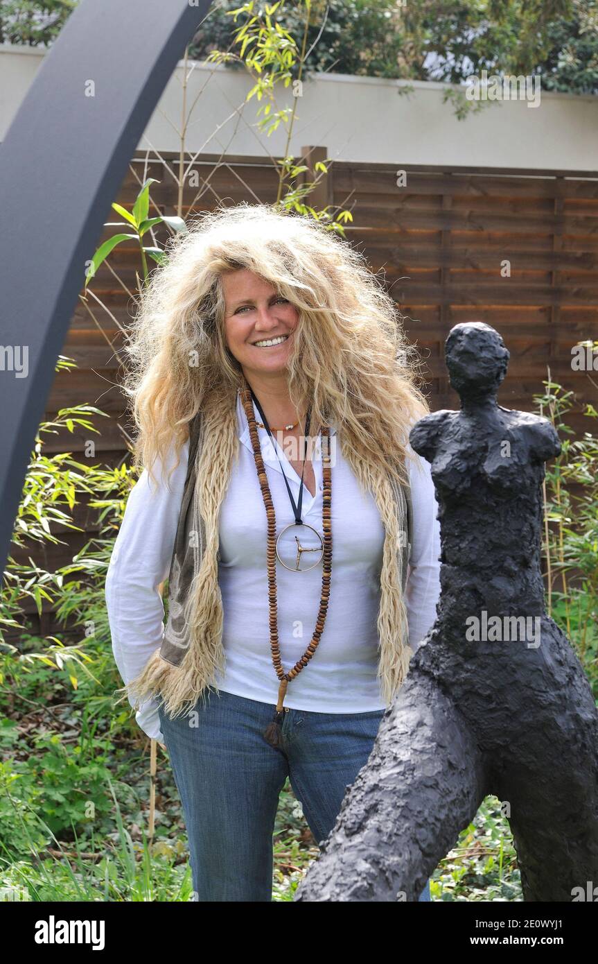 In the park of her studio French artist Nathalie Decoster, always ...