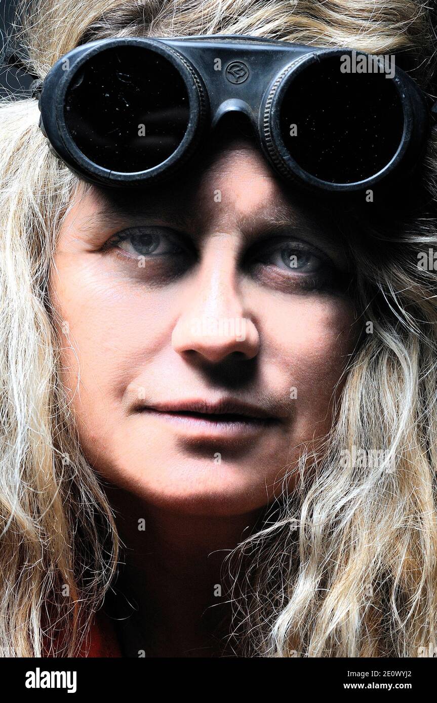 French artist Nathalie Decoster with her welding goggles, a sacred tool ...