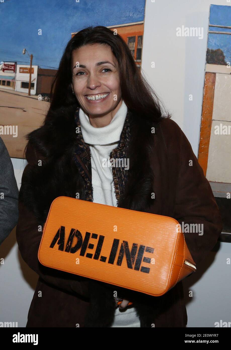Adeline Blondieau during the opening party for her boyfriend artist ...