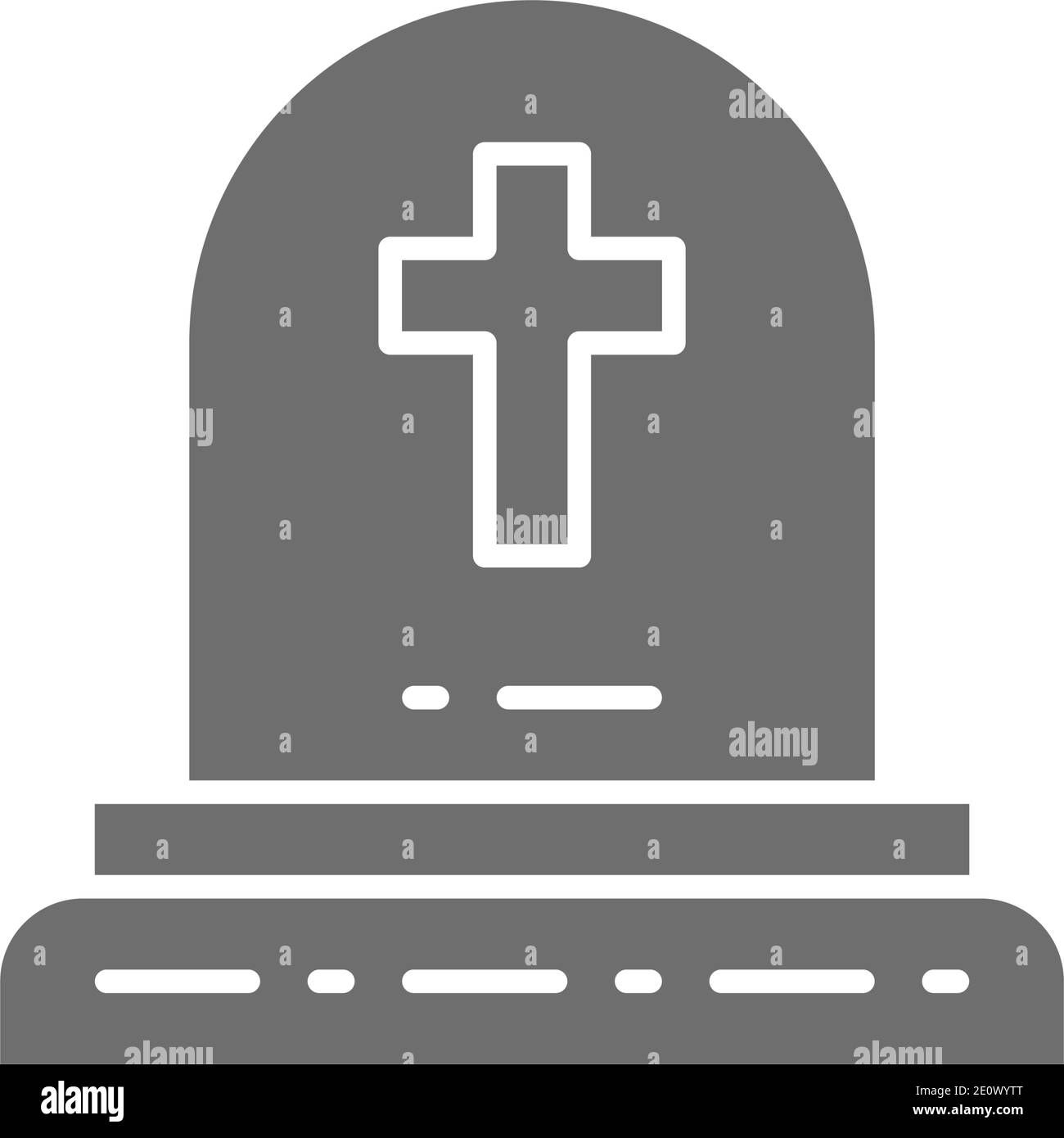 Tombstone with christian cross, grave, gravestones gray icon Stock Vector Image & Art - Alamy