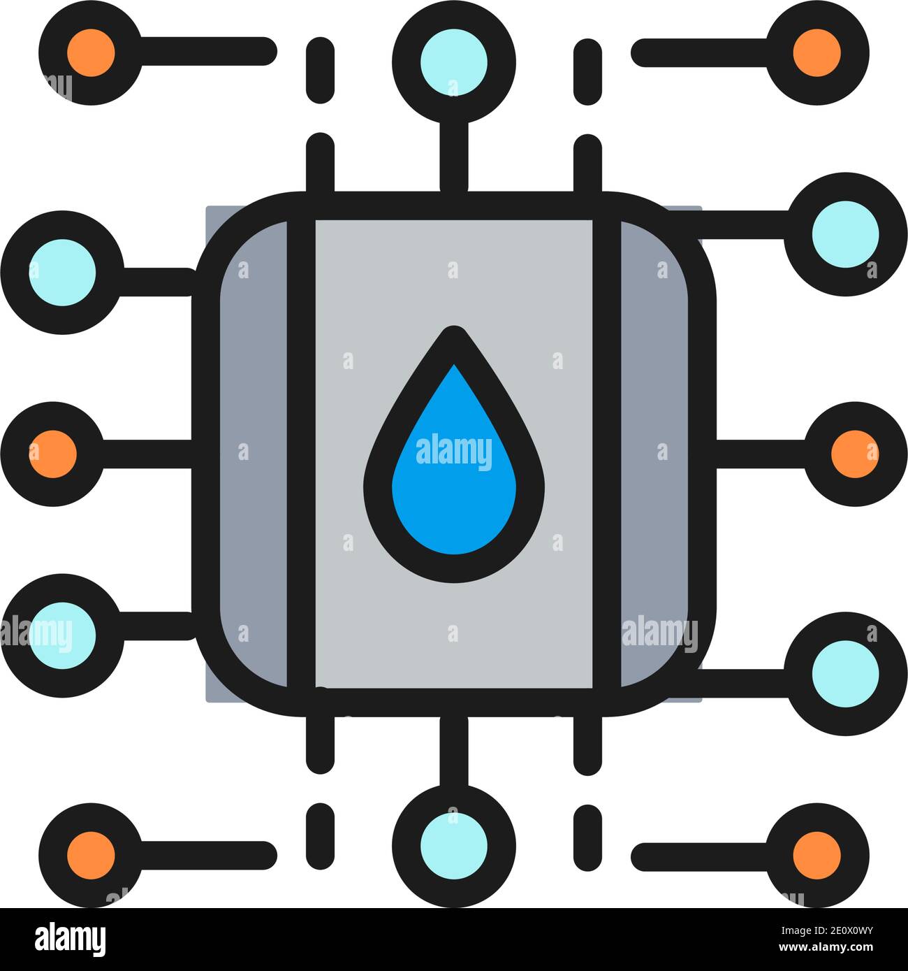 Water treatment infrastructure Stock Vector Images - Alamy