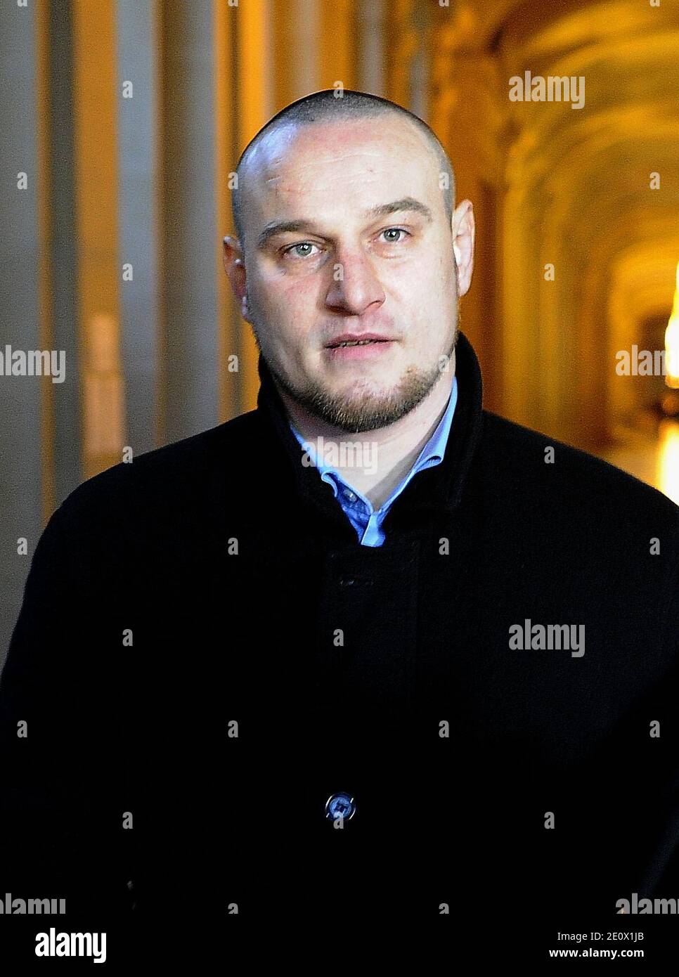 Marc Machin arriving at the Paris courthouse for the opening of his ...