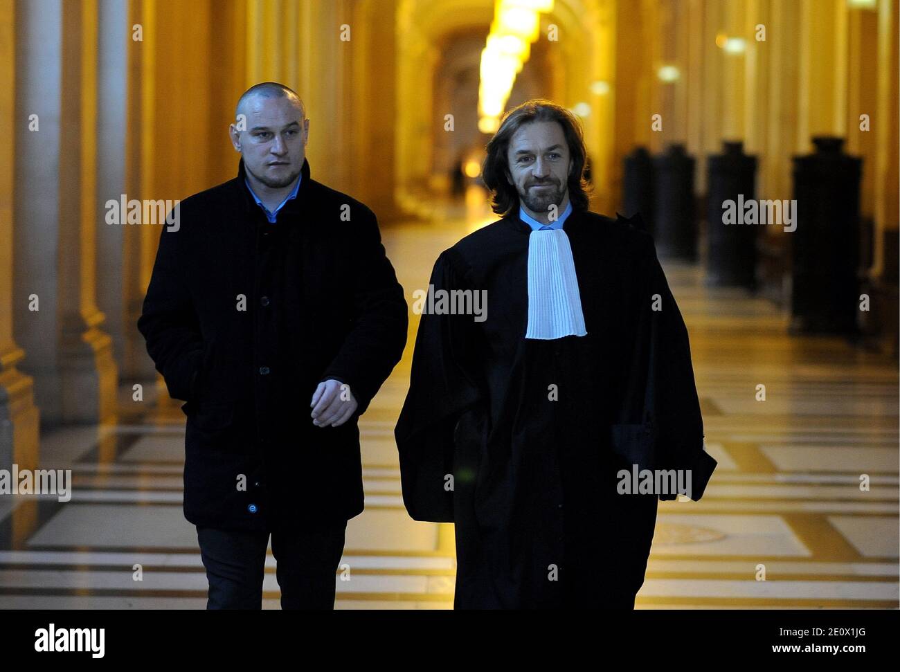 Marc Machin arriving with his lawyer Louis Balling at the Paris ...