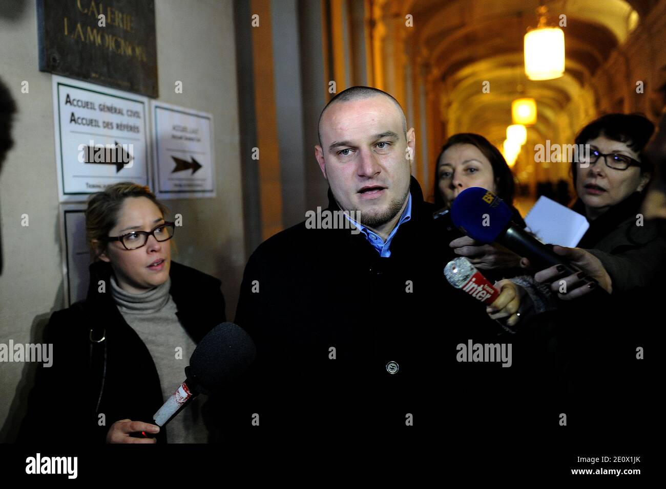 Marc Machin arriving at the Paris courthouse for the opening of his ...