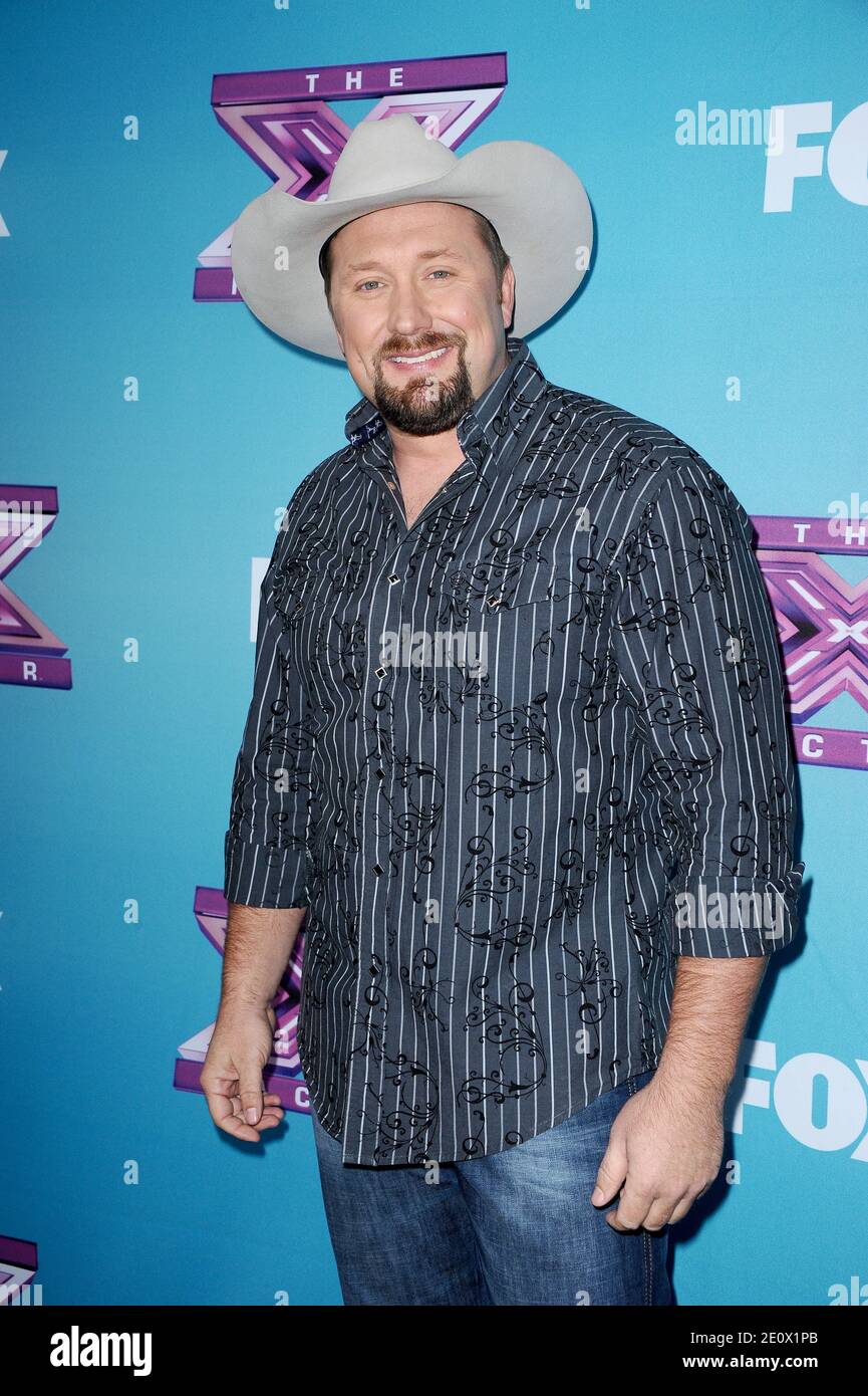 Tate Stevens attends Fox's 'The X Factor' season finale news conference ...