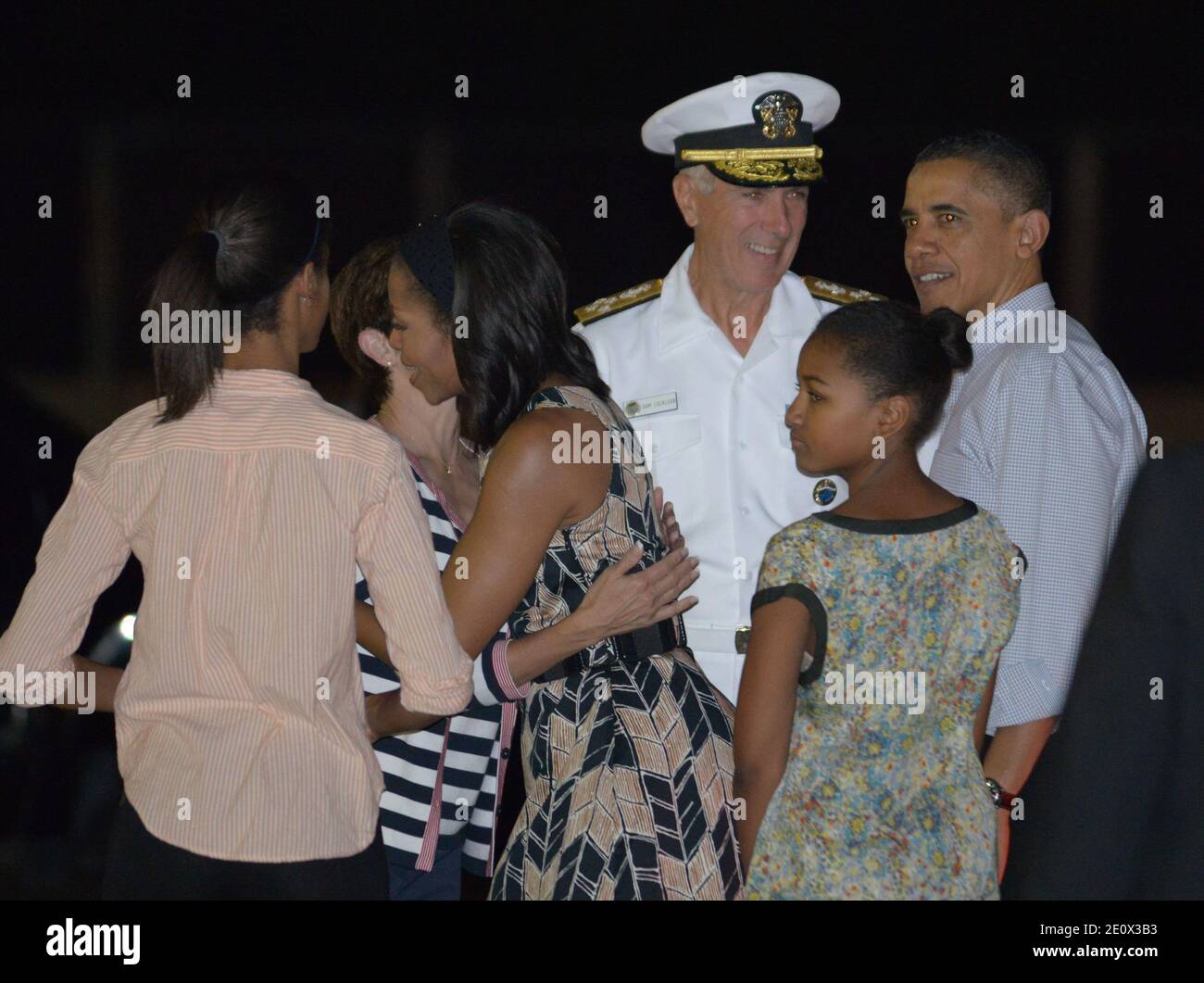 US President Barack Obama, First Lady Michelle Obama, daughters Malia ...