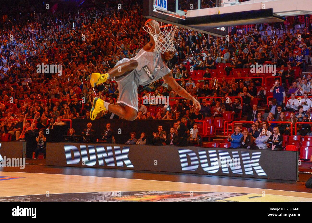 USA's L.D. Williams wins the Dunk Contest during the French National ...