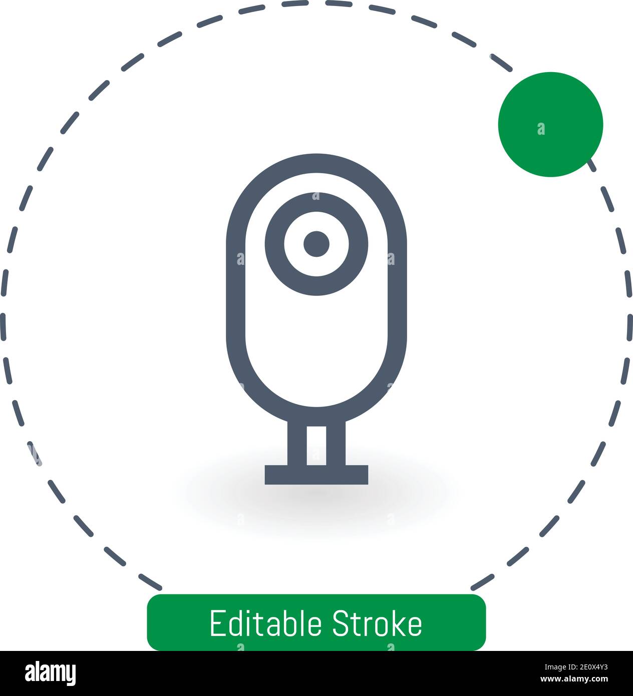 webcam vector icon editable stroke outline icons for web and mobile ...