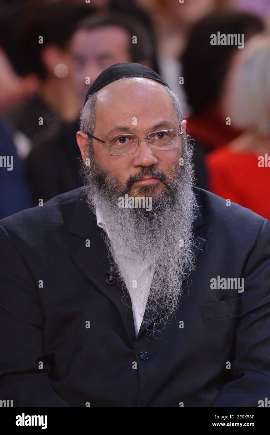 Daniel Radford at the taping of Vivement Dimanche on December 17, 2012 ...