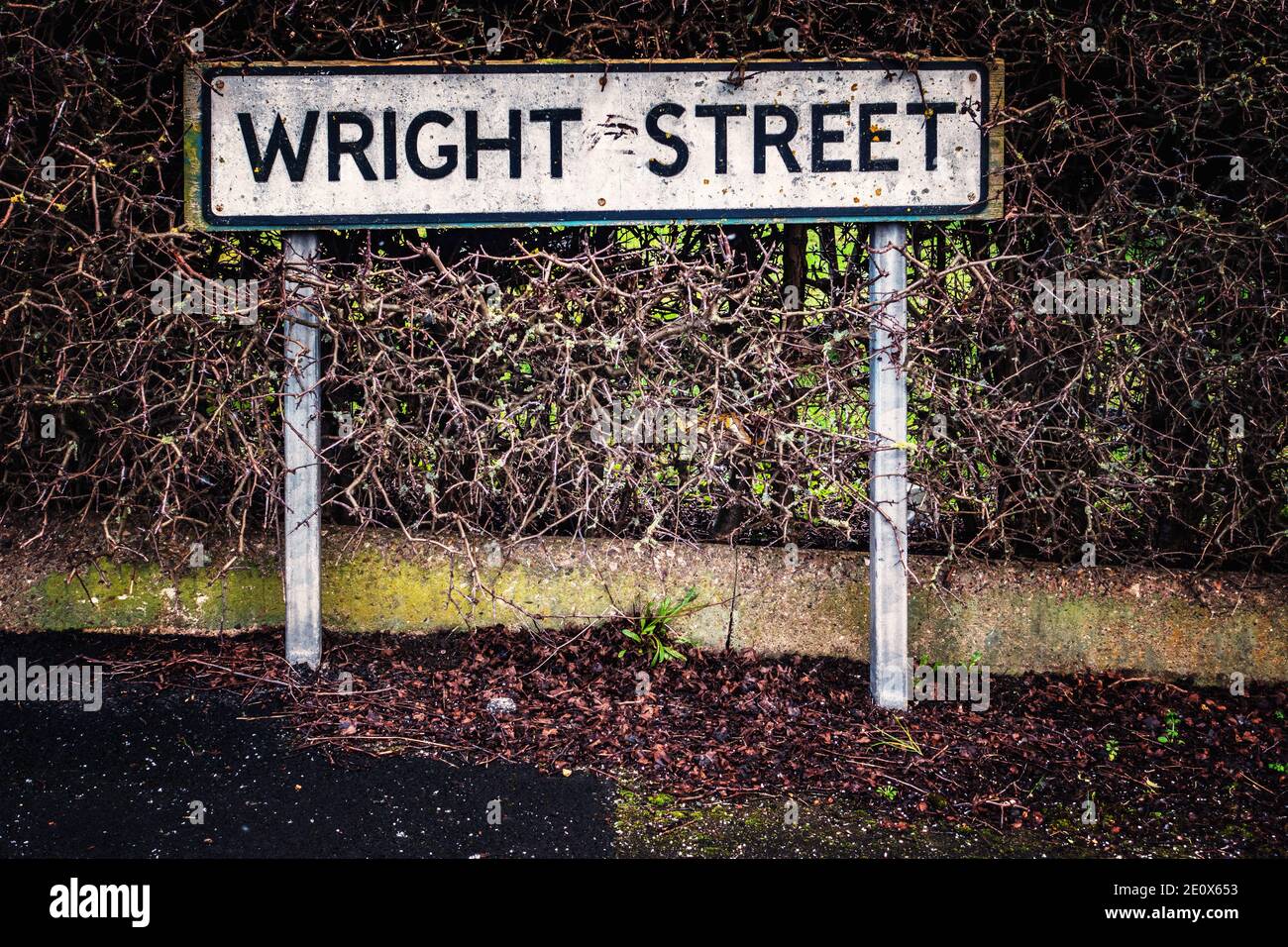 Wright street road sign or Street Sign for Wright Street Stock Photo ...