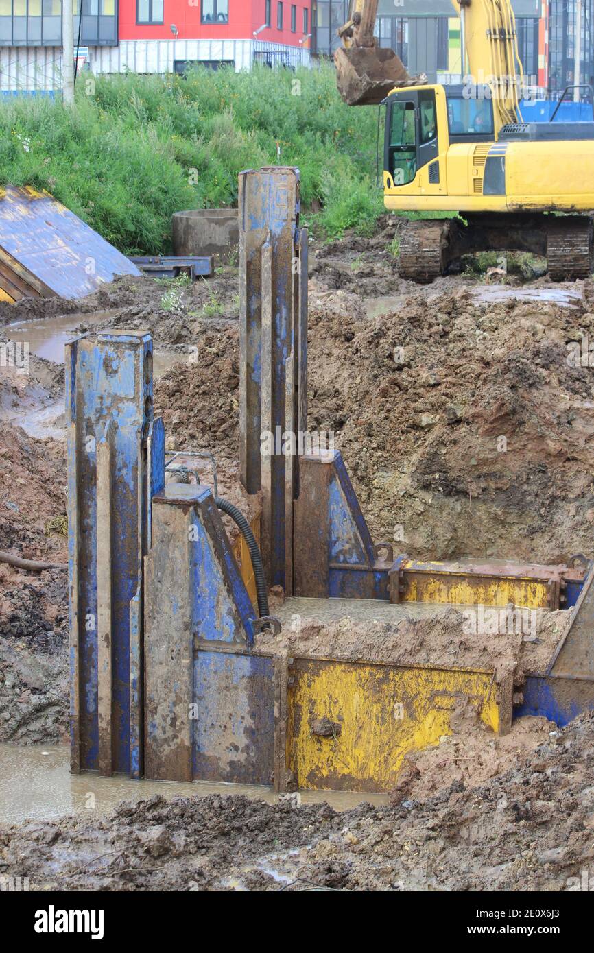 metal structural immediate support and pump that pumps the water to ...