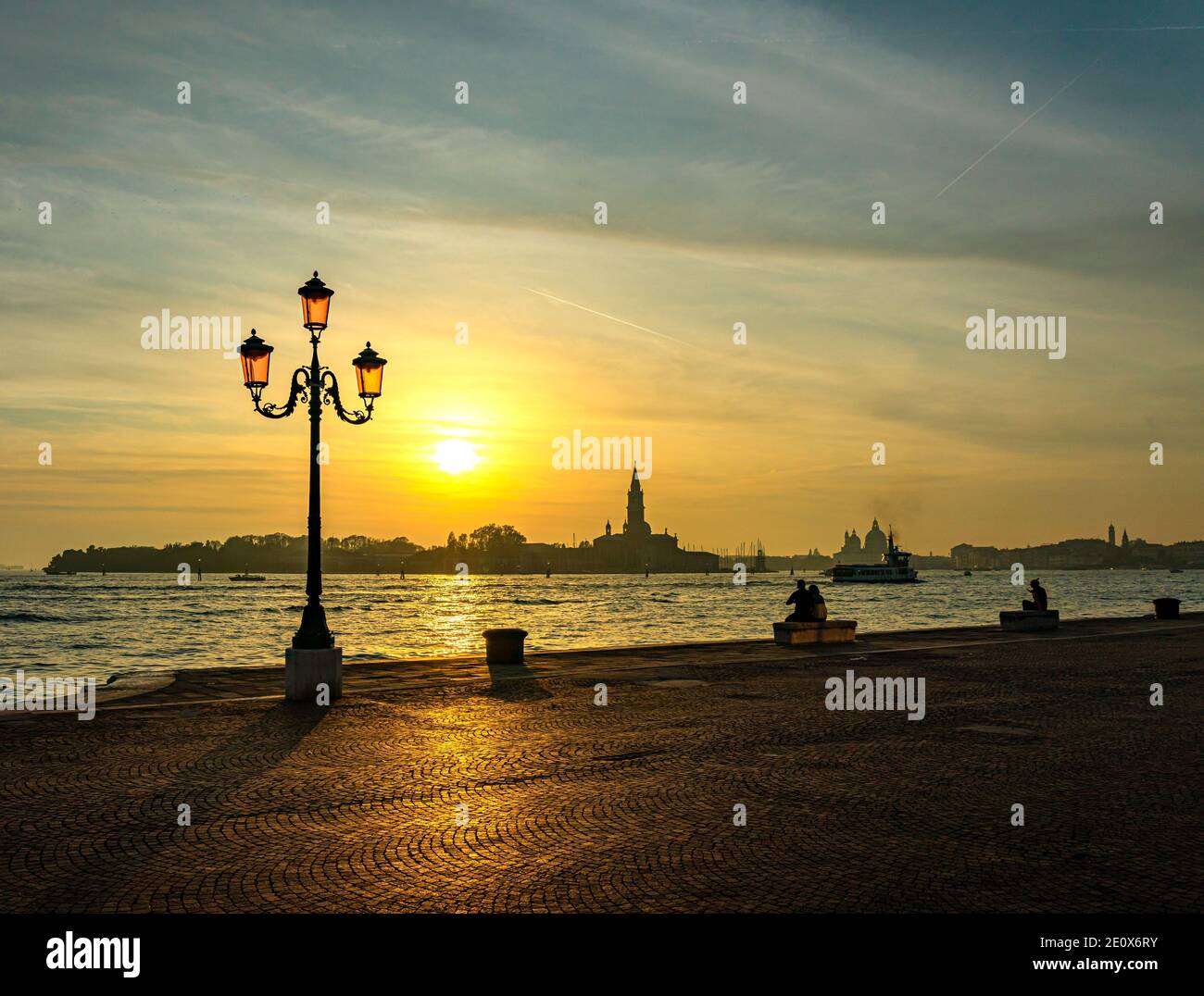 Sunset In Venice Stock Photo - Alamy