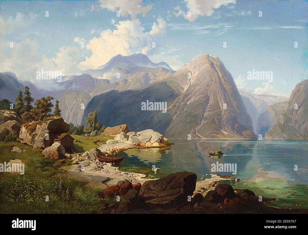 August Wilhelm Leu - Hardanger Fjord Stock Photo - Alamy