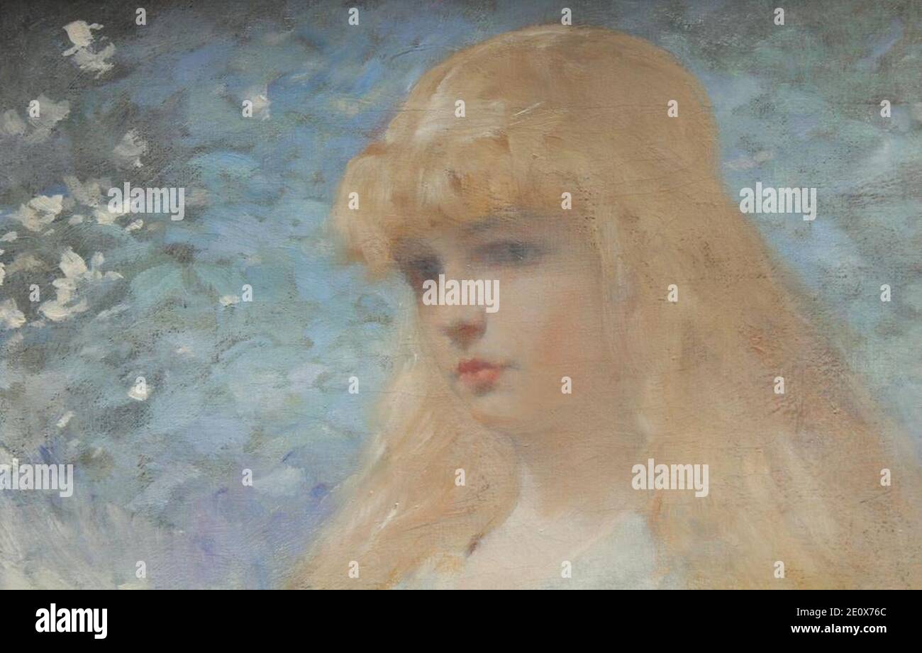 An Idyl by William Lippincott Stock Photo - Alamy