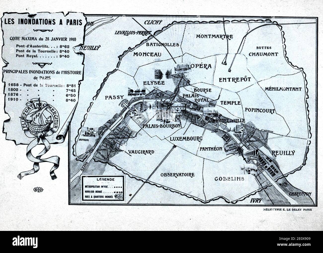 Les inondations à Paris 1910 Stock Photo - Alamy