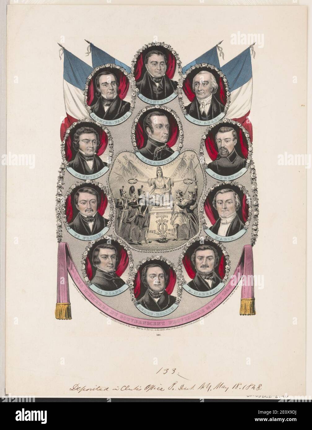 Les membres du gouvernment provisoire Février 1848 Stock Photo - Alamy