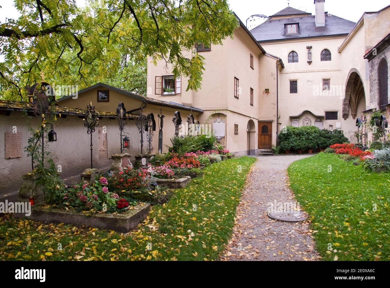 The cemetery at Nonnberg Abbey, site on the Sound of Music tours, in ...
