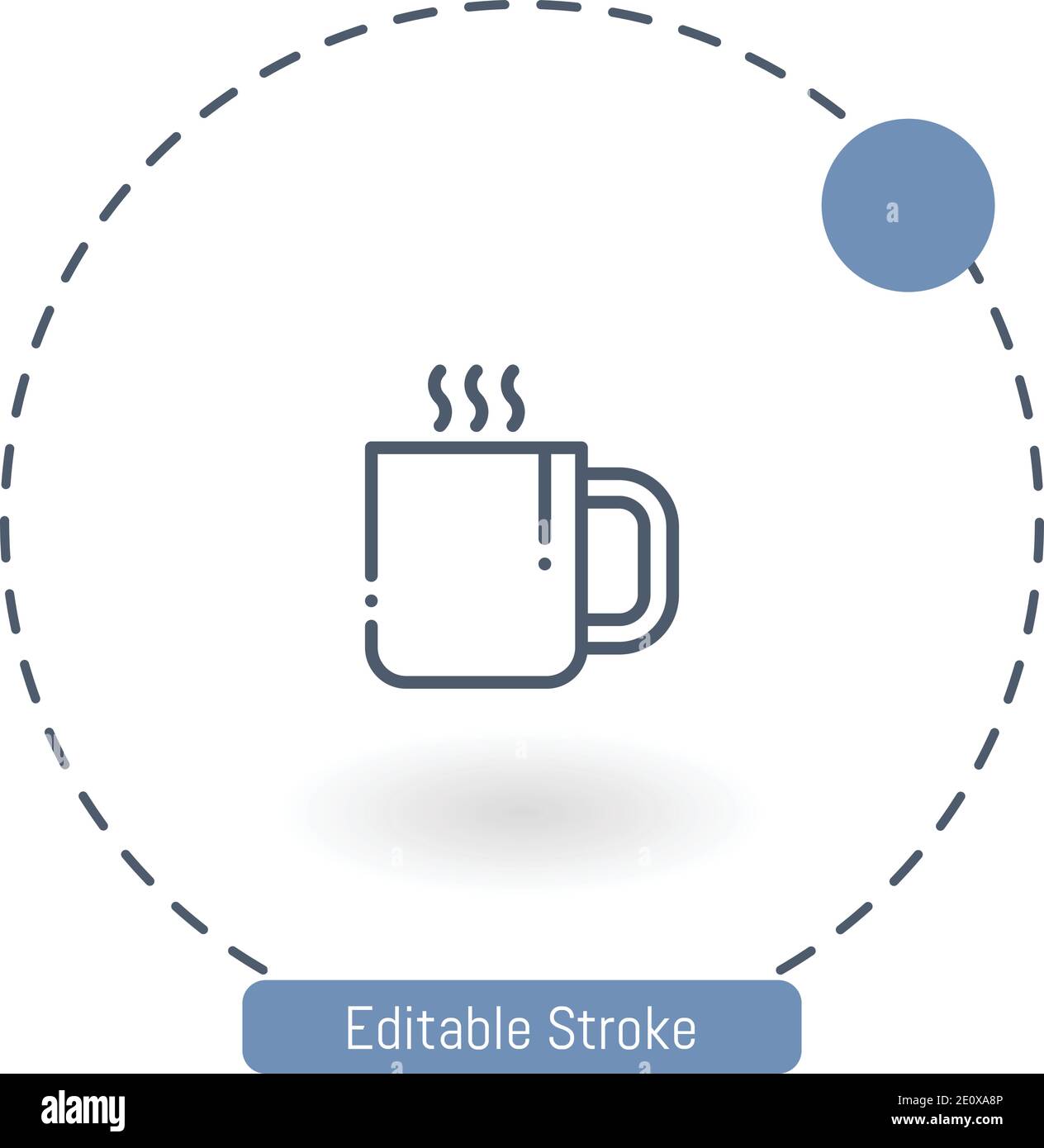coffee vector icon editable stroke outline icons for web and mobile ...