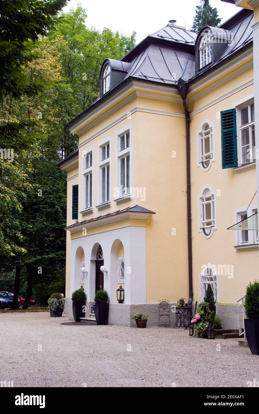 The Von Trapp family home, famous from "The Sound of Music" movie, in Salzburg, Austria Stock ...