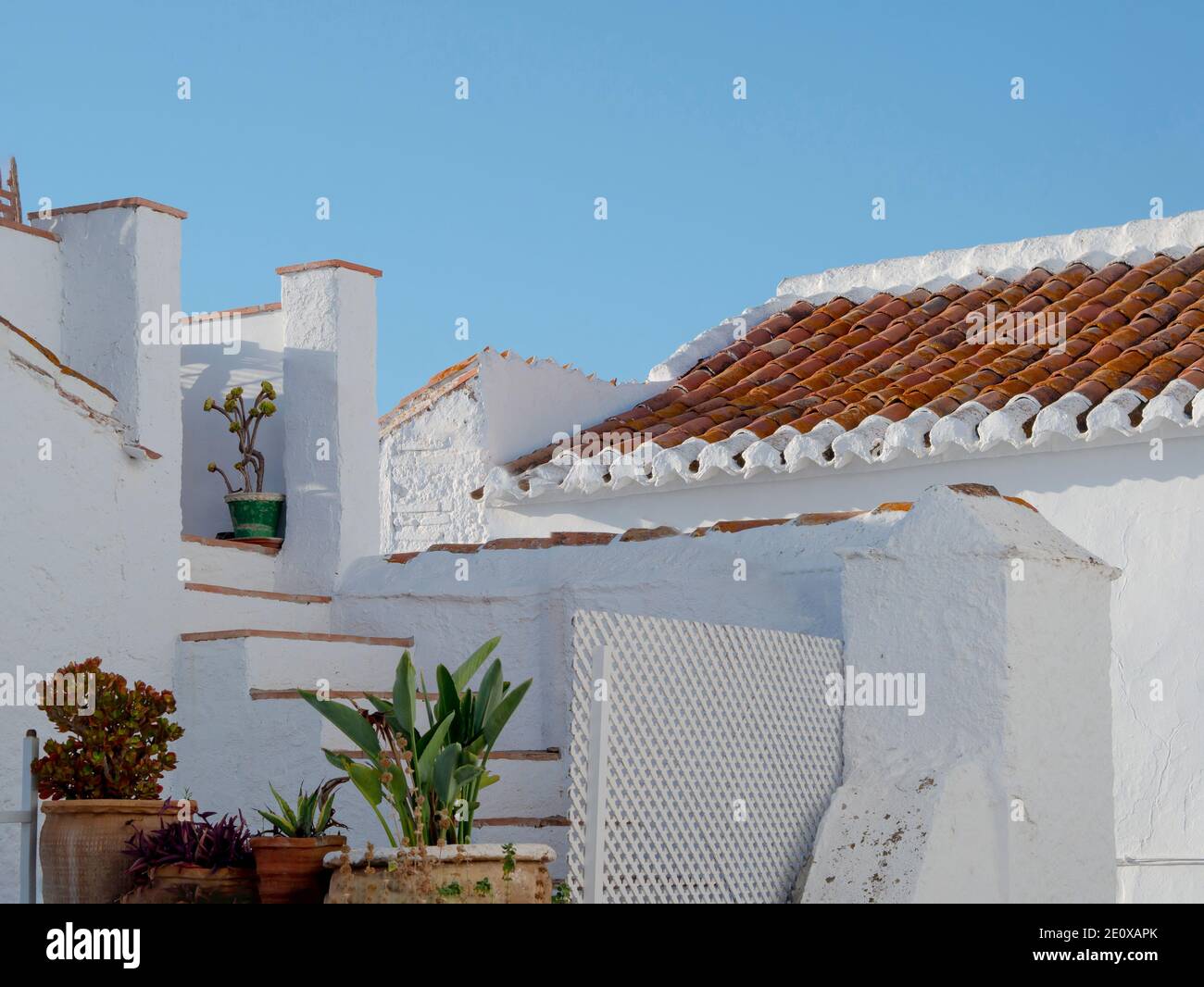 Typical spanish red roof tiles hi-res stock photography and images - Alamy