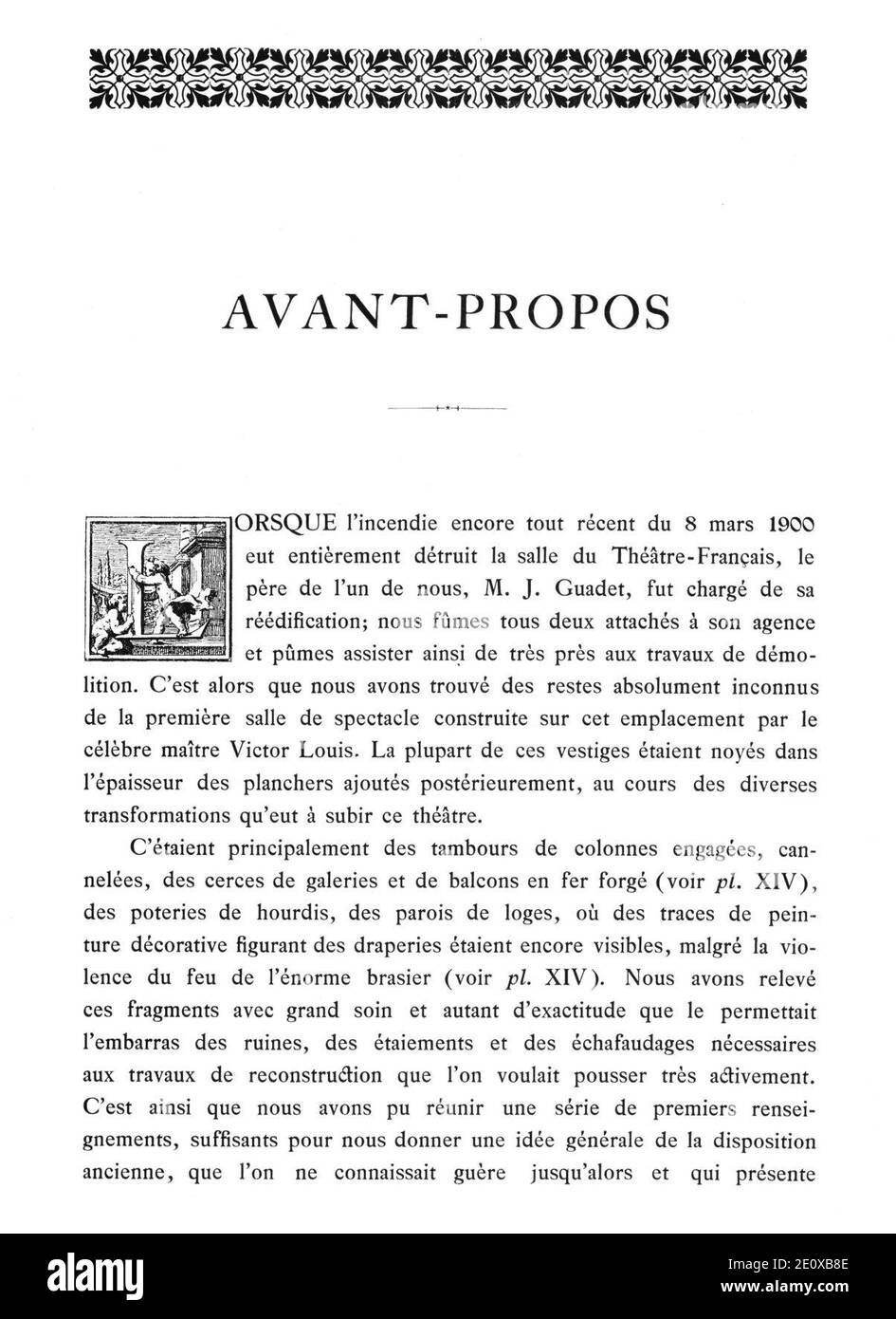 Les Salles de spectacle construites par Victor Louis 1903 p15 Stock ...