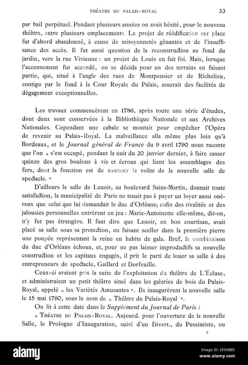 Les Salles de spectacle construites par Victor Louis 1903 p33 Stock ...