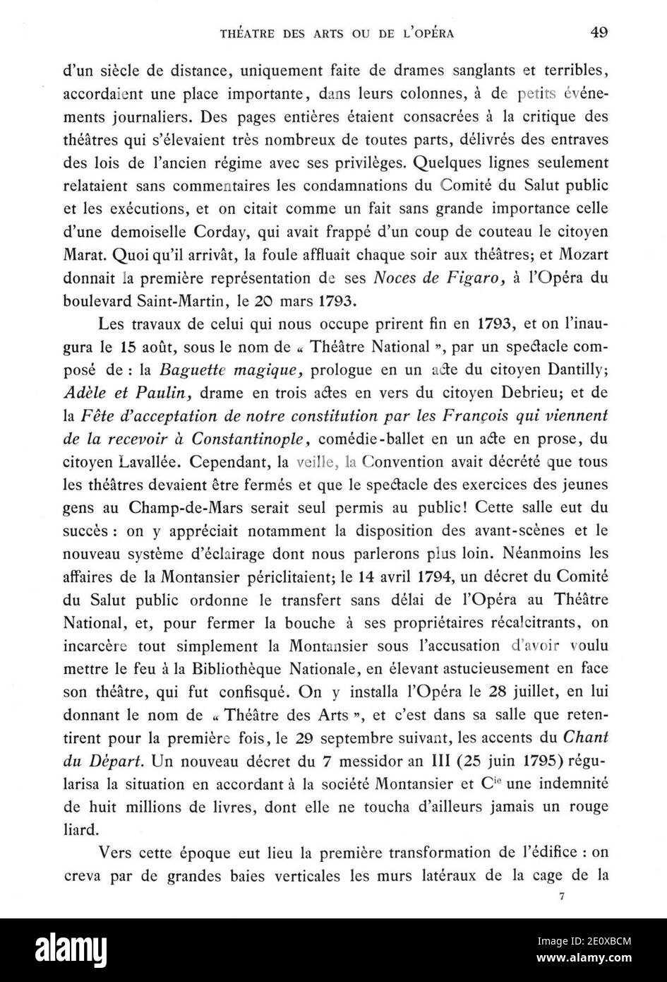 Les Salles de spectacle construites par Victor Louis 1903 p49 Stock ...